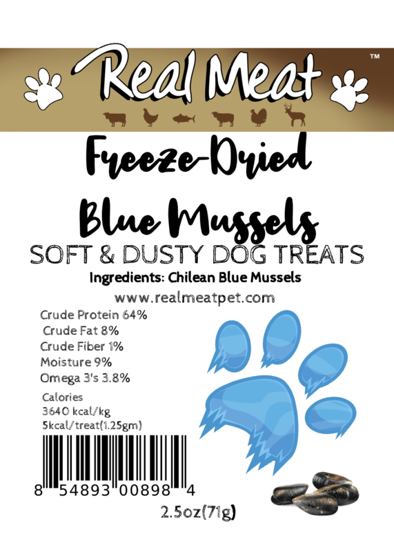 Freeze Dried Blue Mussels 2.5oz